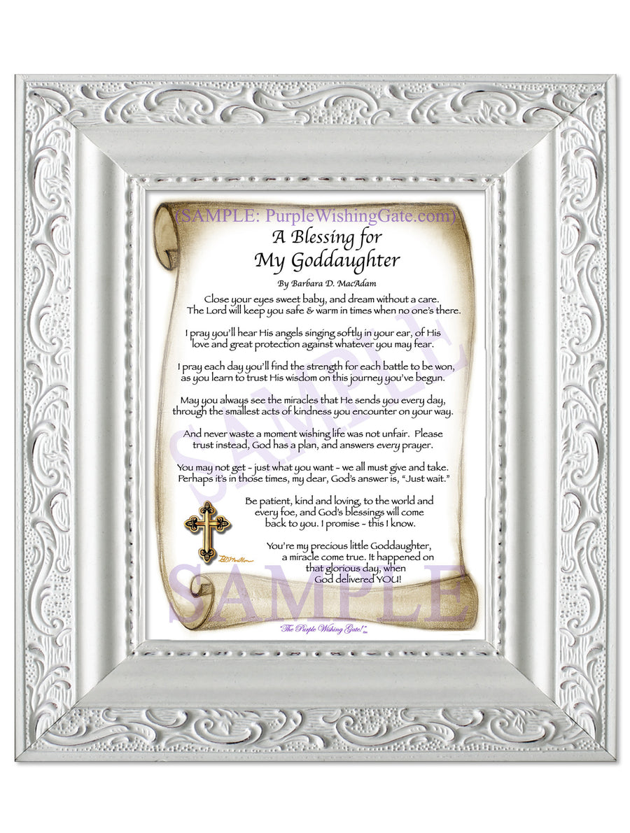 Baby Goddaughter's Blessing: Personalized Gift | PurpleWishingGate.com