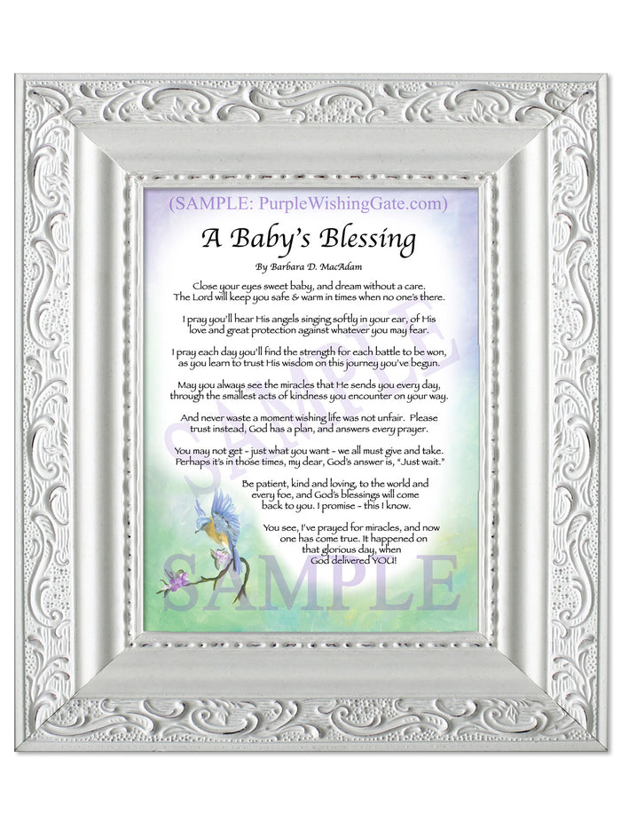 A Baby's Blessing: Personalized, Framed Gift! | PurpleWishingGate