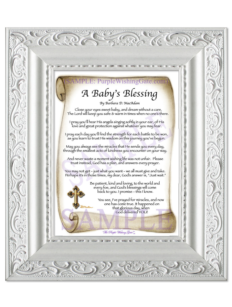 A Baby's Blessing: Personalized, Framed Gift! | PurpleWishingGate