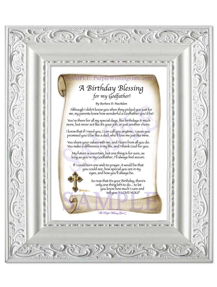 Birthday Gift for Godfather: Personalized Blessing | PurpleWishingGate