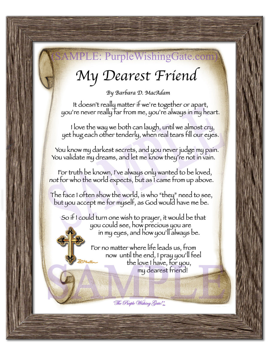 A Friends Blessing: Personalized Poem Gift! | PurpleWishingGate.com