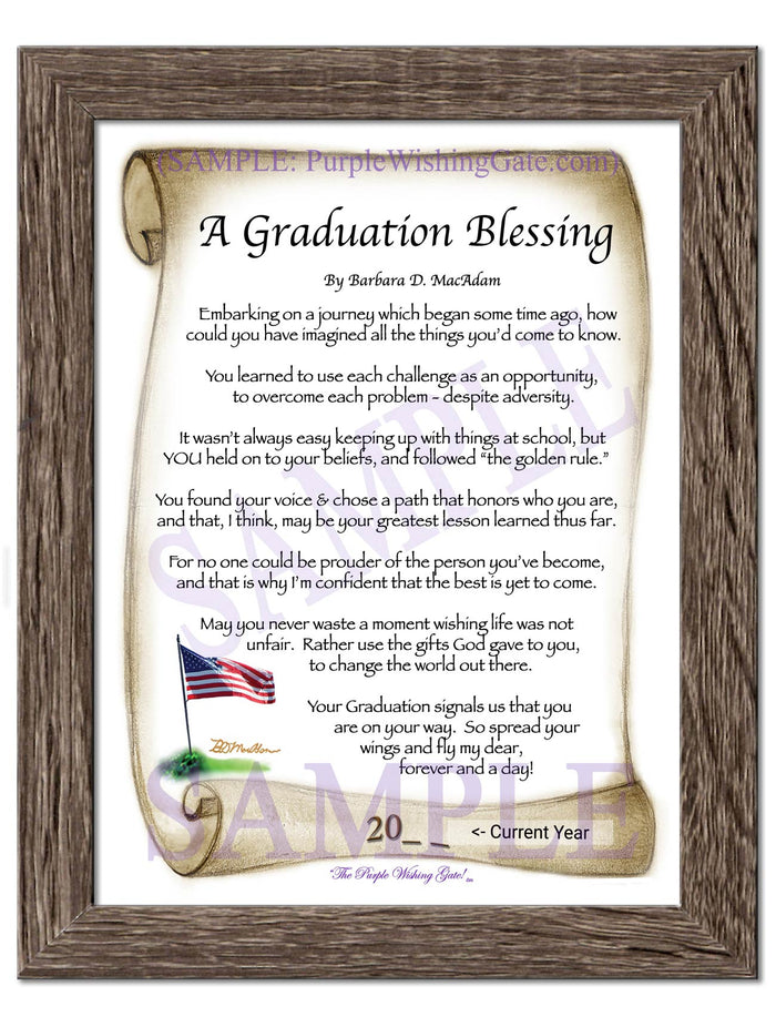 A Graduation Blessing: Personalized Gift! | PurpleWishingGate.com