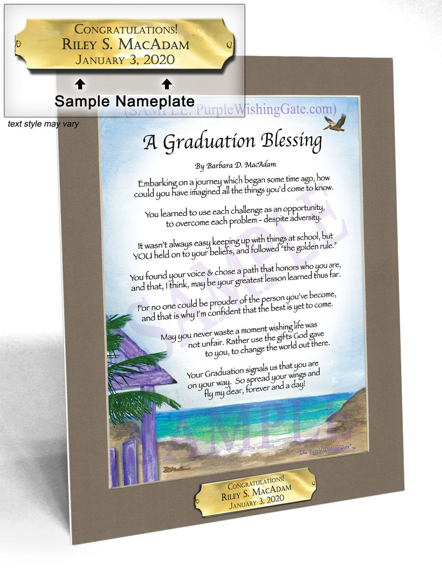 A Graduation Blessing: Personalized Gift! | PurpleWishingGate.com