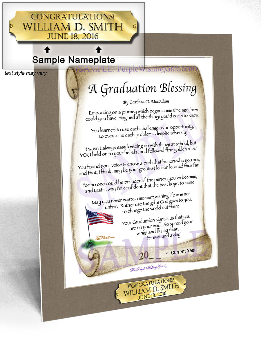 A Graduation Blessing: Personalized Gift! | PurpleWishingGate.com