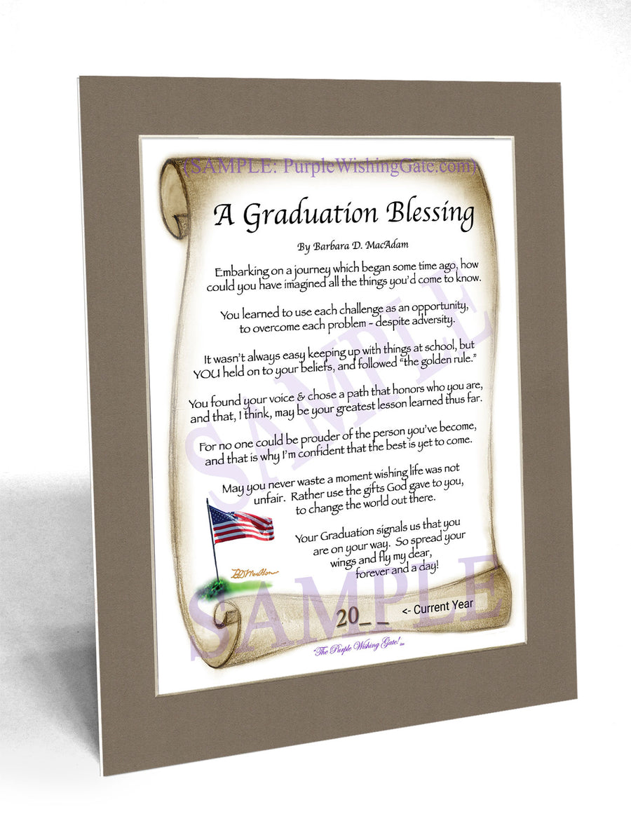 A Graduation Blessing: Personalized Gift! | PurpleWishingGate.com
