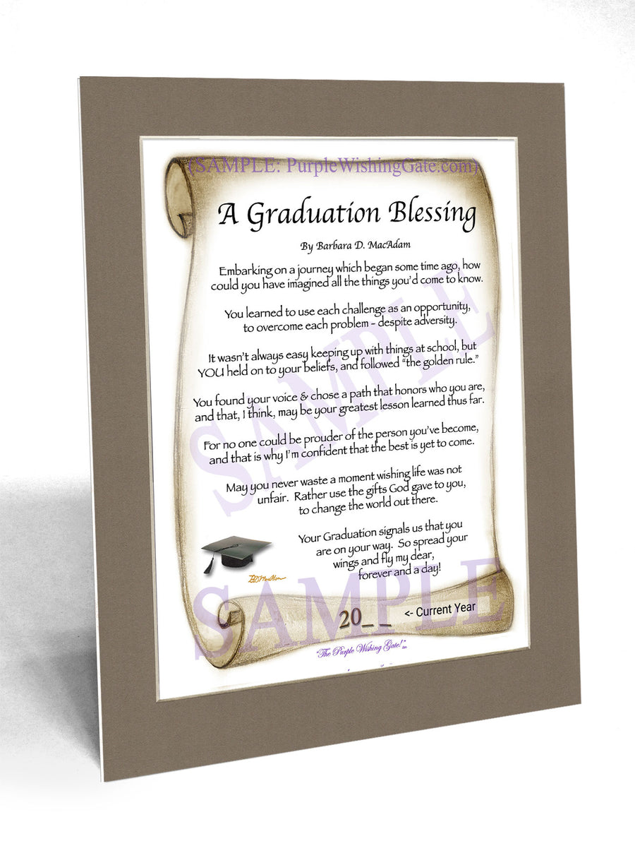 A Graduation Blessing: Personalized Gift! | PurpleWishingGate.com