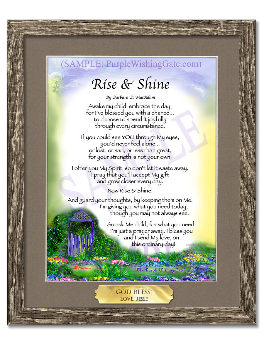 Rise and Shine: Personalized Daily Blessing Gift! | PurpleWishingGate