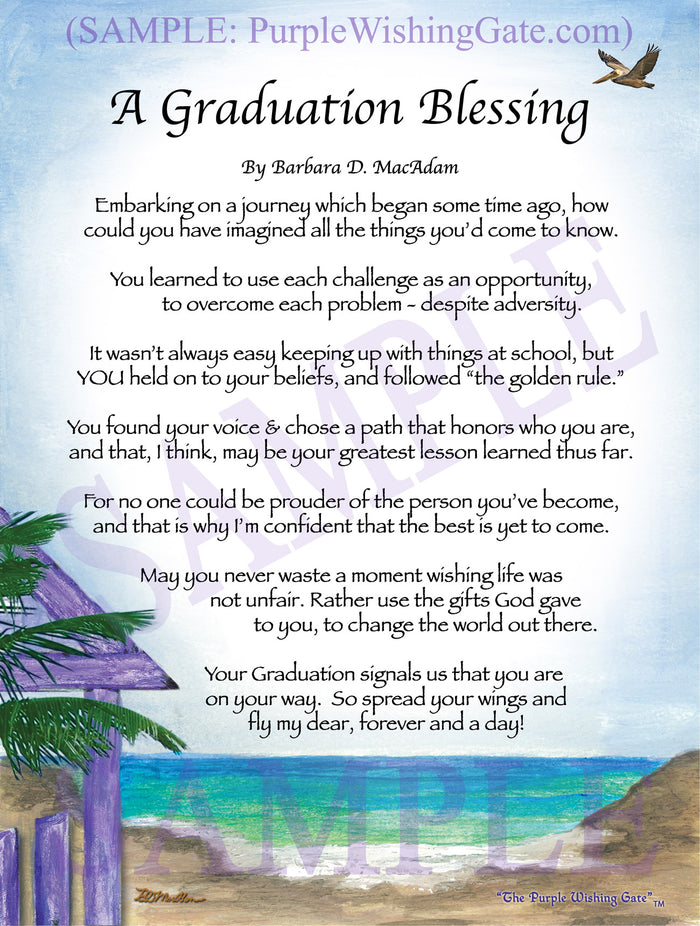 A Graduation Blessing: Personalized Gift! | PurpleWishingGate.com